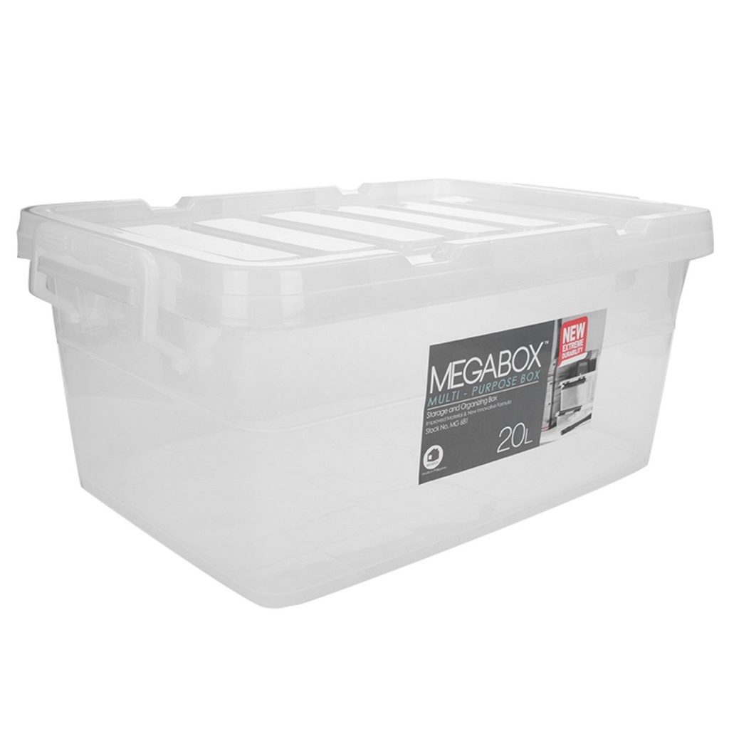 LKlbeGJs Landmark Mega Storage Box 20L ( Clear ) | Lazada PH