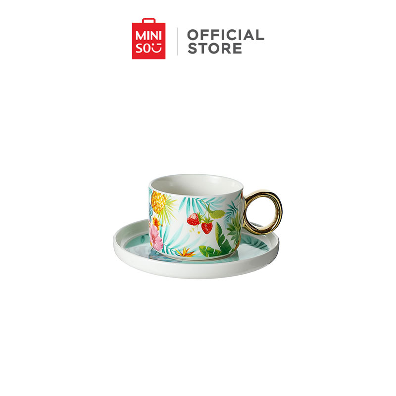 MINISO Passion Island Ceramic Cup with Coaster 200ml | Lazada PH