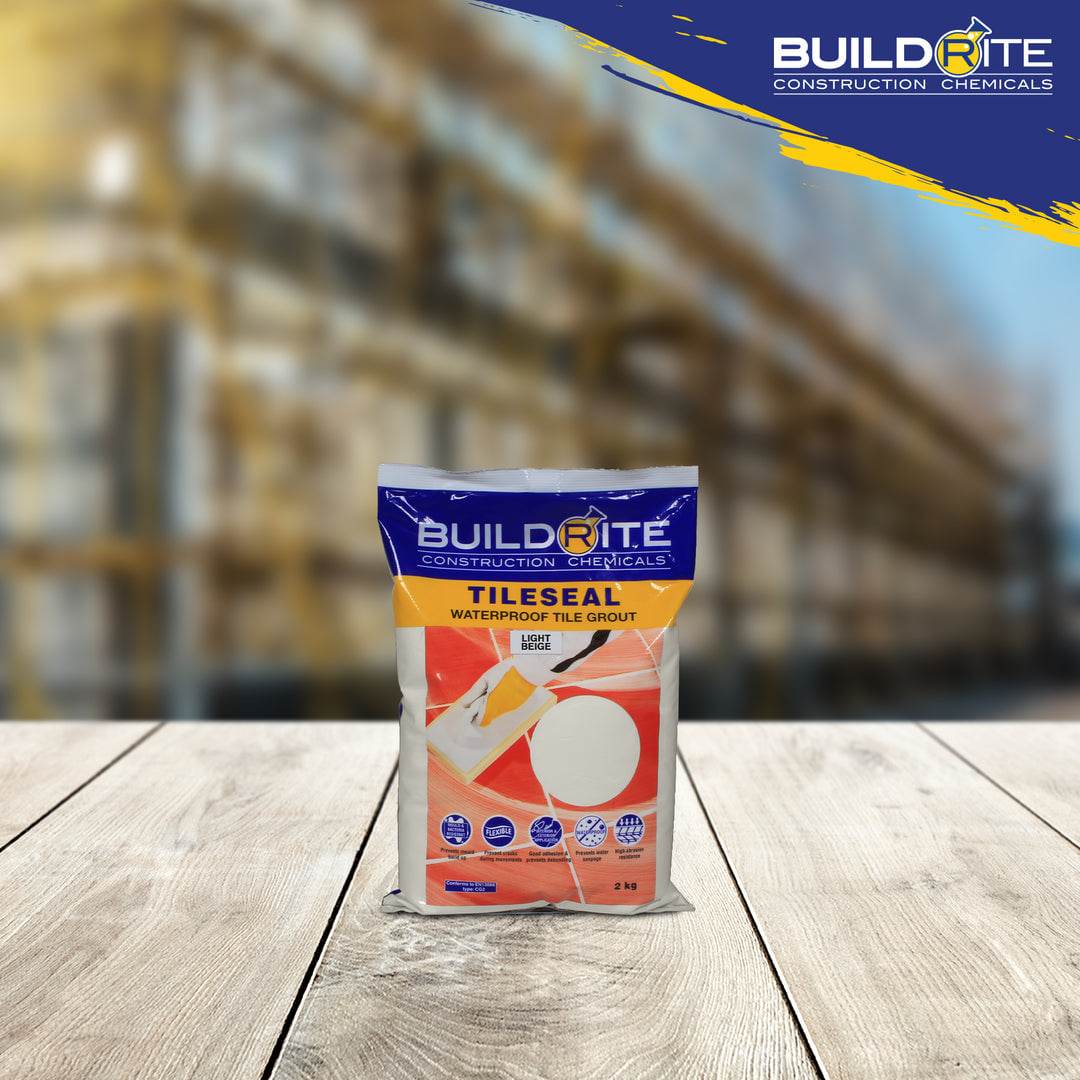 Buildrite Tile Grout Light Beige/ Tile Seal Light Beige Waterproof 2KG ...