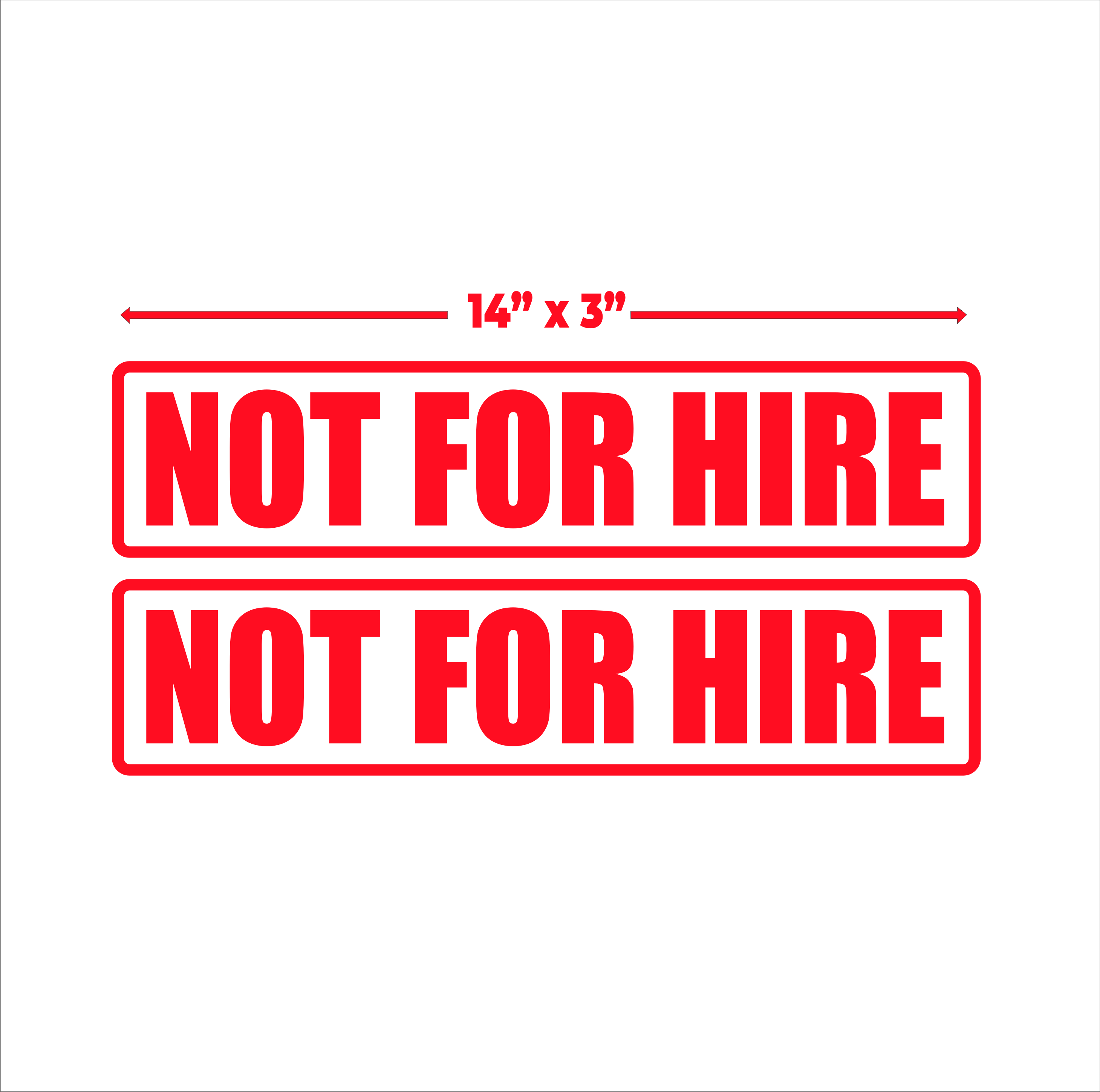NOT FOR HIRE STICKER / CUT OUT VINYL STICKER | Lazada PH
