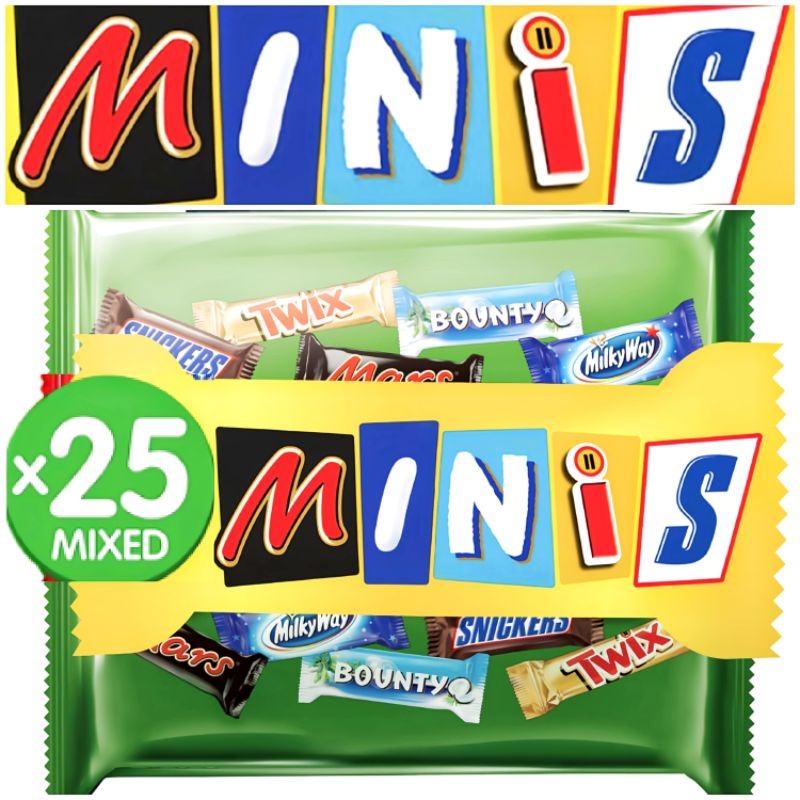 Mars Minis Assorted Chocolate 500g Mars Bounty Milkyway Snickers ...