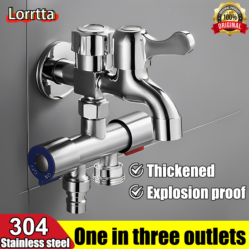 Two way faucet 1 in 2 out Faucet 2 way connector faucet for bathroom ...