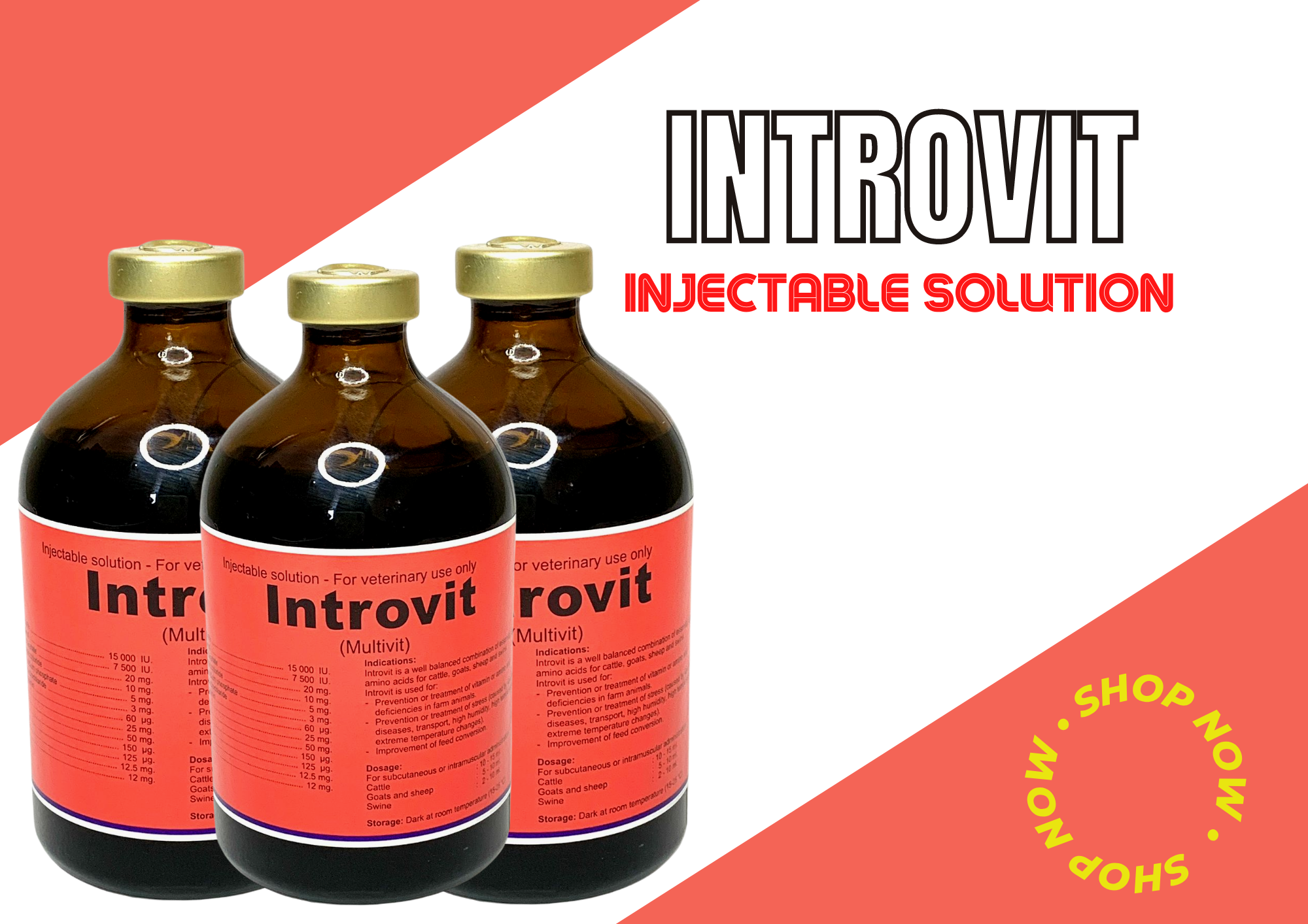 [CL REYES AGRIVET] 3 BOTTLE (100ml) INTROVIT MULTIVITAMINS / GAMEFOWL ...