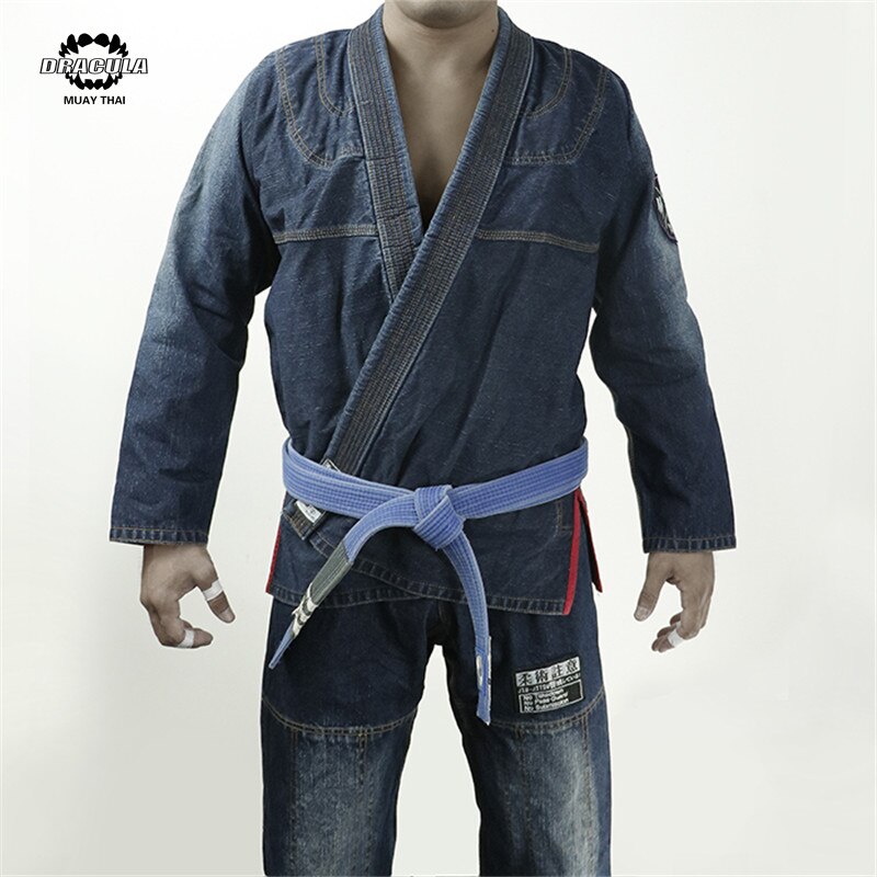 Dracula Bjj Denim Martial Jujitsu Suit Kimono Arts Clothing Brazilian ...
