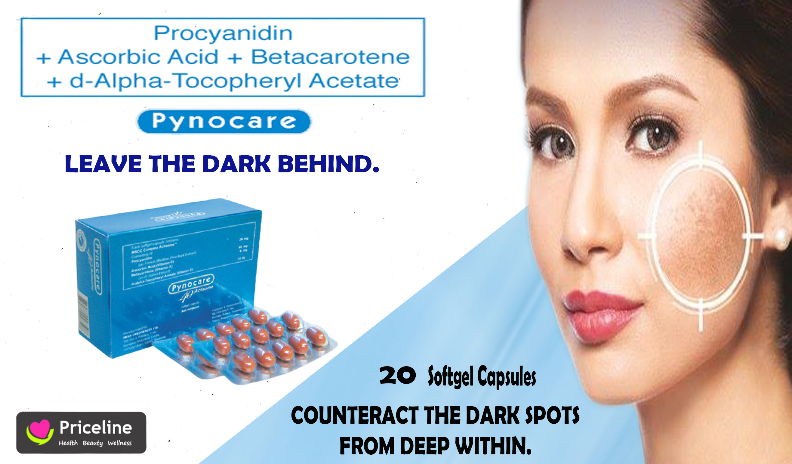Authentic PynoCare 40 Actisome Whitening Anti Melasma 20 Soft Gel ...