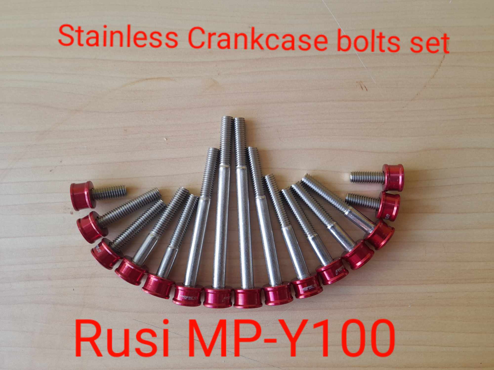 jessfer mc hub stainless crankcase bolts set for rusi Mp-y100/110 allen ...