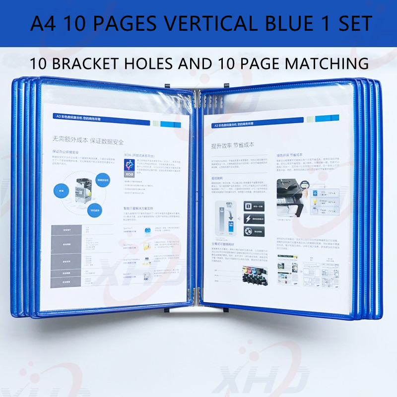A4 Wall-Mounted Folder Page-Turning Display File Rack Document Rack ...
