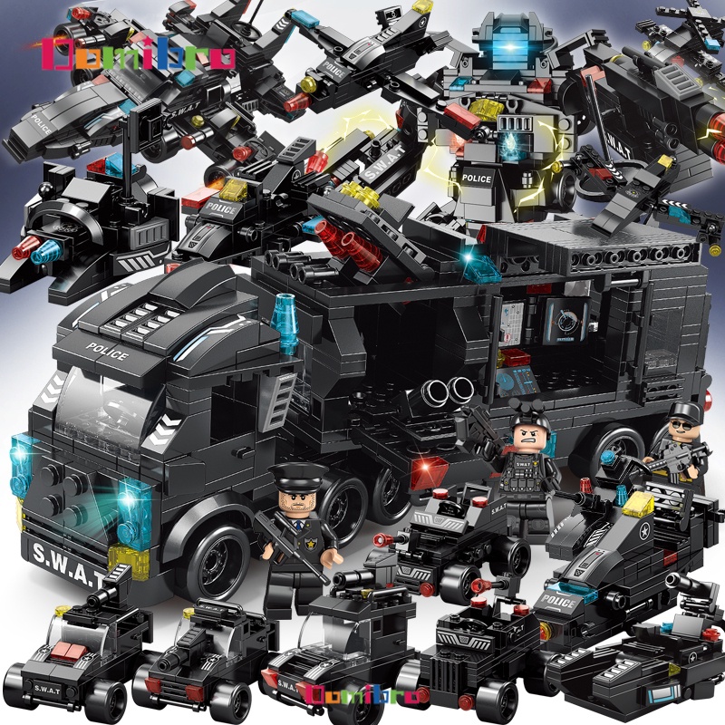 1000pcs Compatible with Lego Set Mini Particle Building Blocks Swat ...