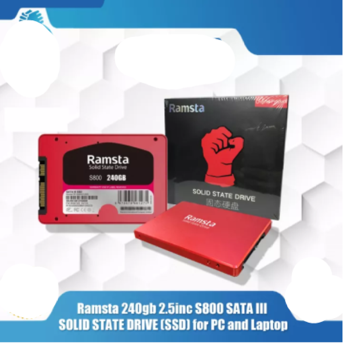 RAMSTA 240gb 2.5inc S800 SATA III SOLID STATE DRIVE (SSD ) For PC and ...