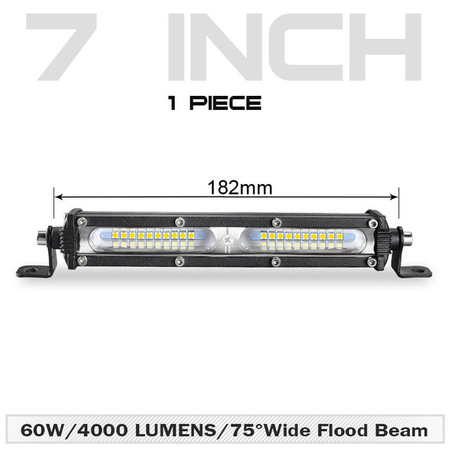 LED Light Bar 7'' 13'' 20 inch DRL Fog Running Led Work Light 4x4 Off ...