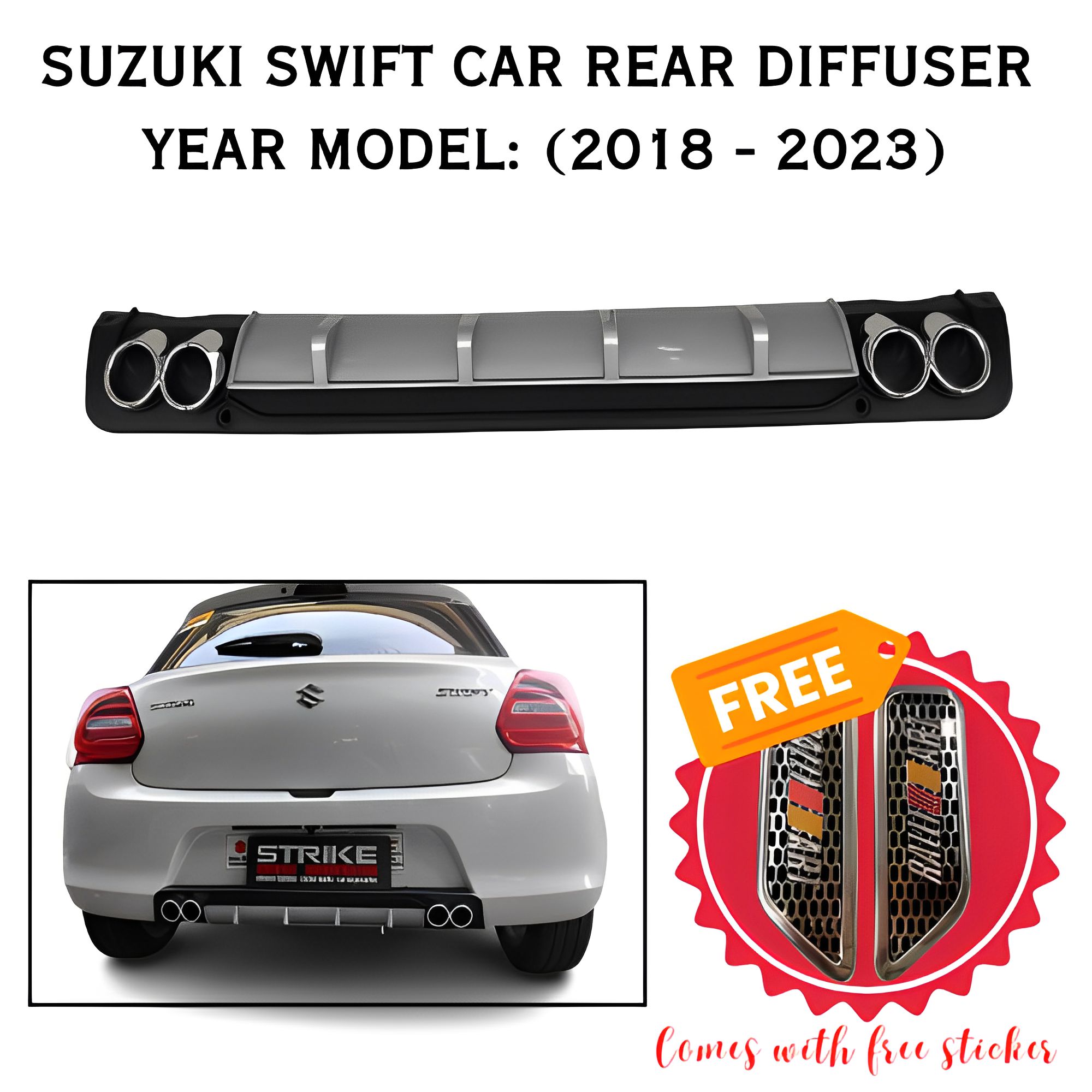 MCPA 2018 2019 2020 2021 2022 2023 Suzuki Swift Car Rear Bumper ...