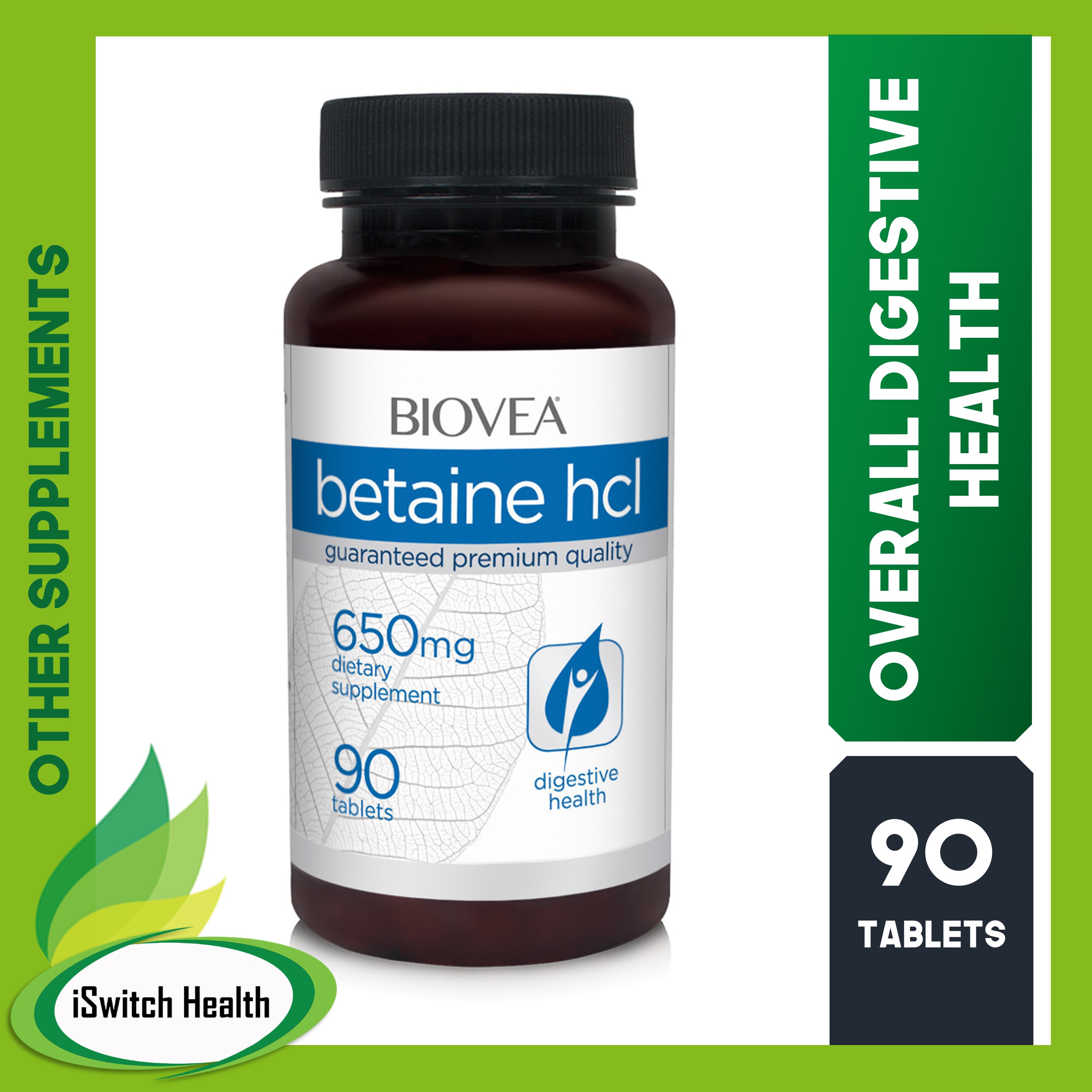 Biovea Betaine Hcl (650Mg) - 90 Tablets | Lazada PH