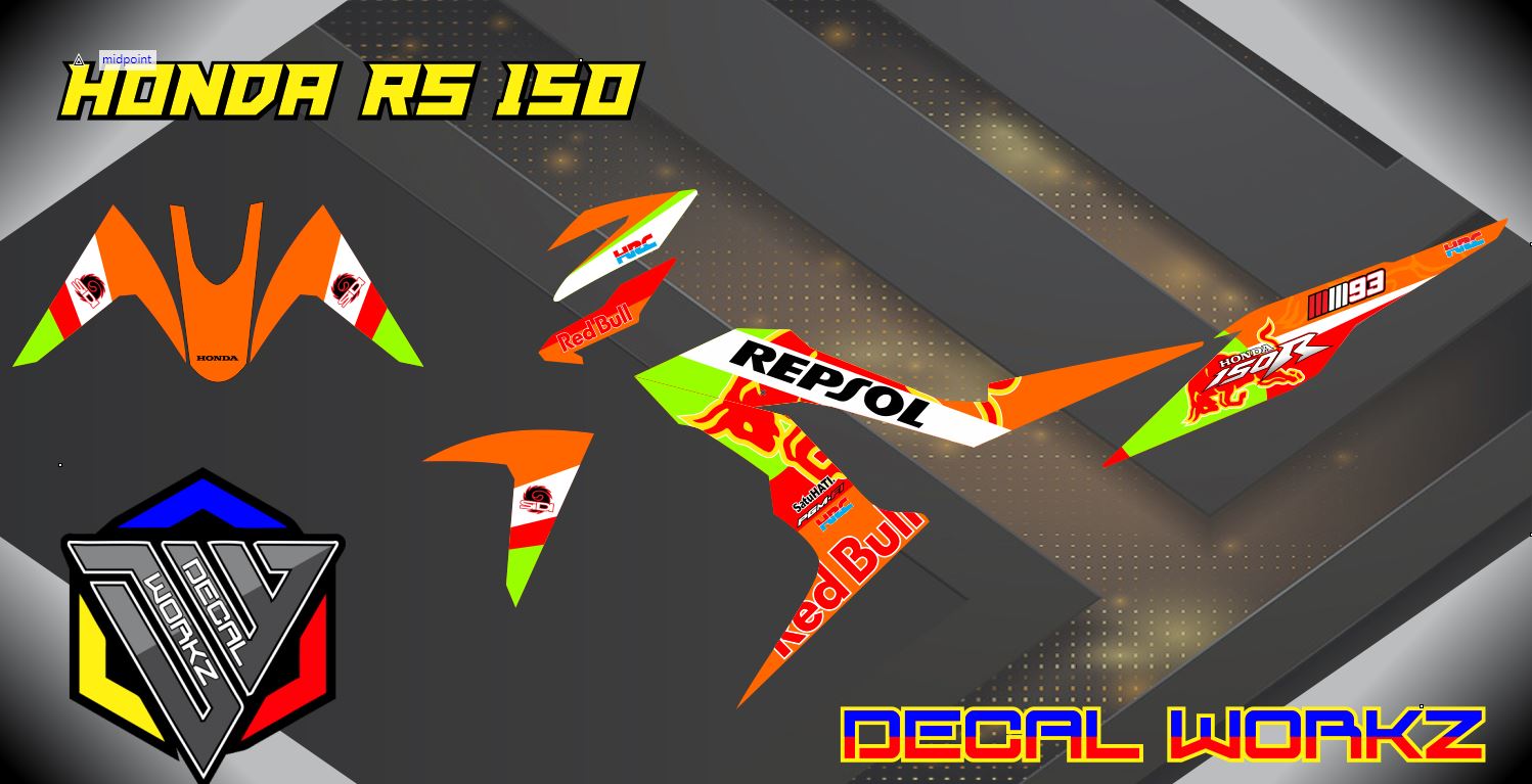 HONDA RS 150 DECAL STICKER, REPSOL l ORANGE | Lazada PH