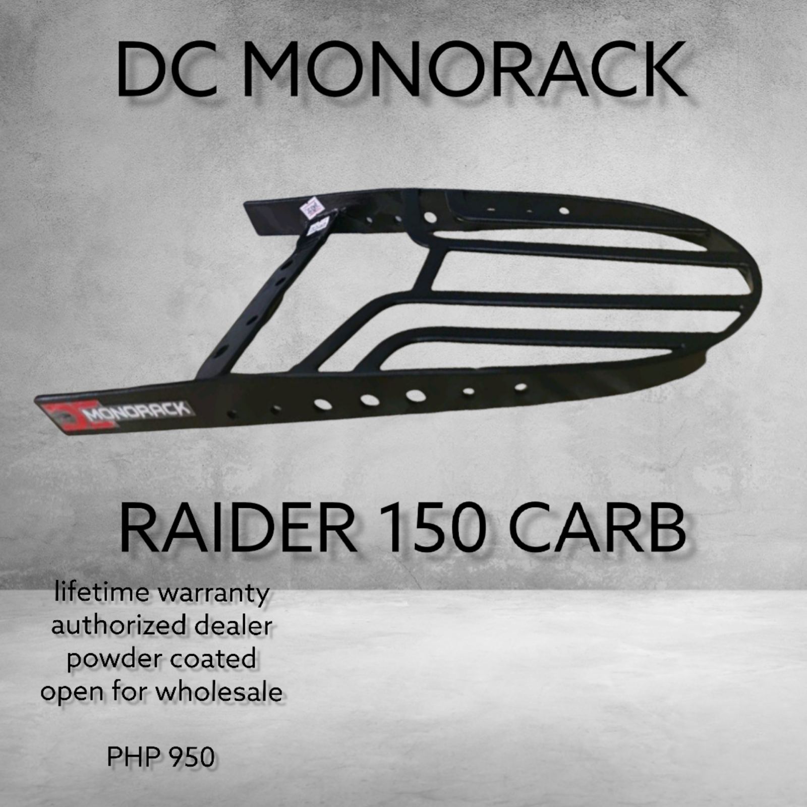 DC MONORACK BRACKET FOR SUZUKI RAIDER 150 CARB lifetime warranty ...