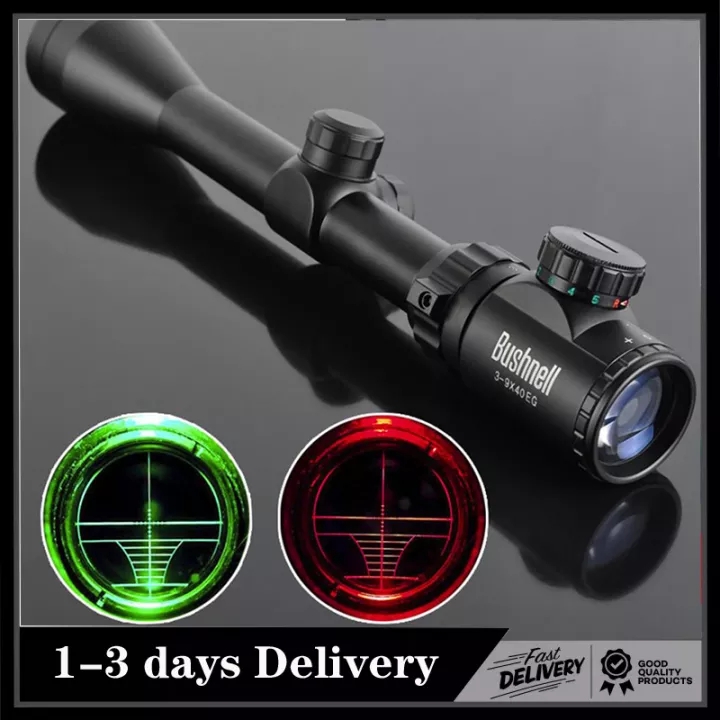 【High quality Bushnel】 3-9x40 Tactical Adjustable Cross Sight Green Red ...