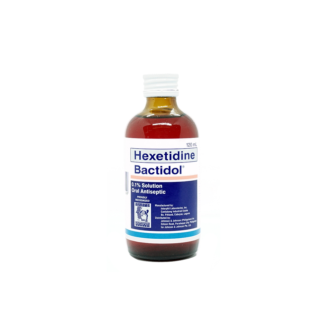 Bactidol Hexetidine 120ml 0.1% Solution Oral Antiseptic | Lazada PH