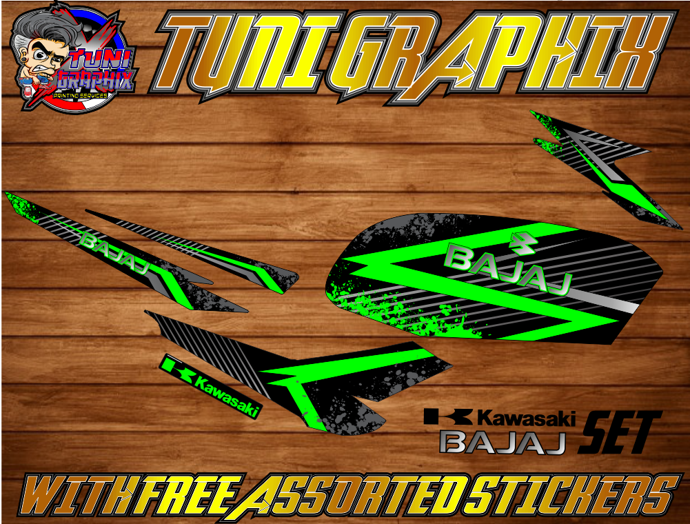 KAWASAKI BAJAJ 125/100 MALAYSIAN STOCK SIZE DECAL DESIGN | Lazada PH