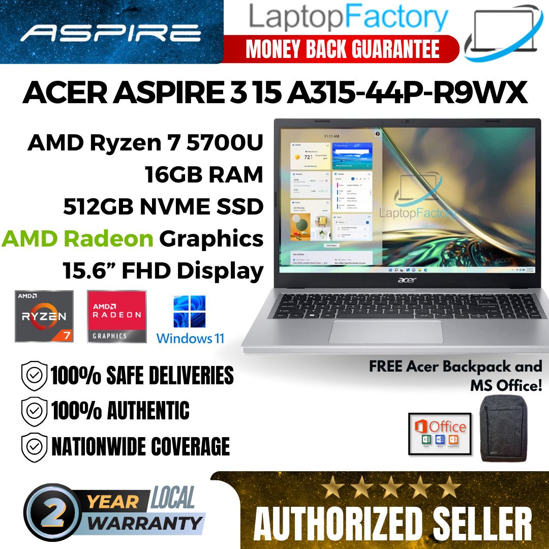 Acer Aspire 3 A315-44P-R9WX Ryzen 7 16GB RAM 512 SSD 15.6 FHD | Lazada PH
