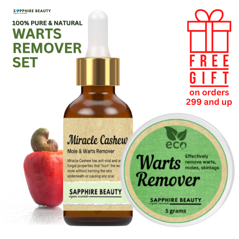 Sapphire Beauty Warts Remover Cream with FREE Miracle Cashew Original ...