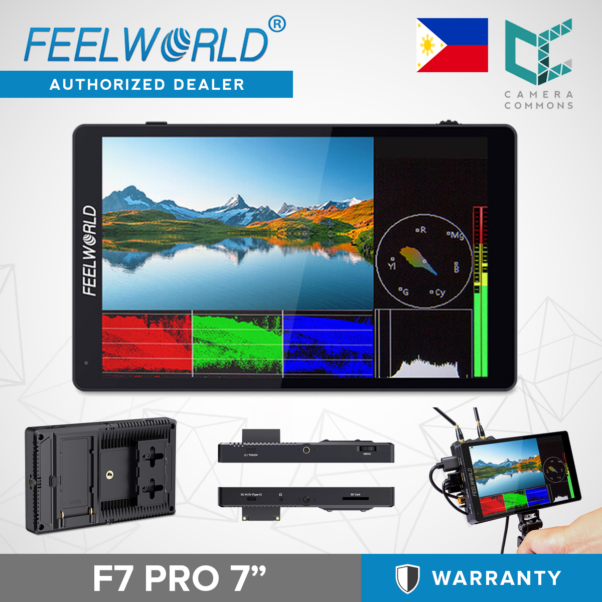 FEELWORLD F7 Pro 7" 4K HDMI IPS Touchscreen Monitor 7 inches HDR ...