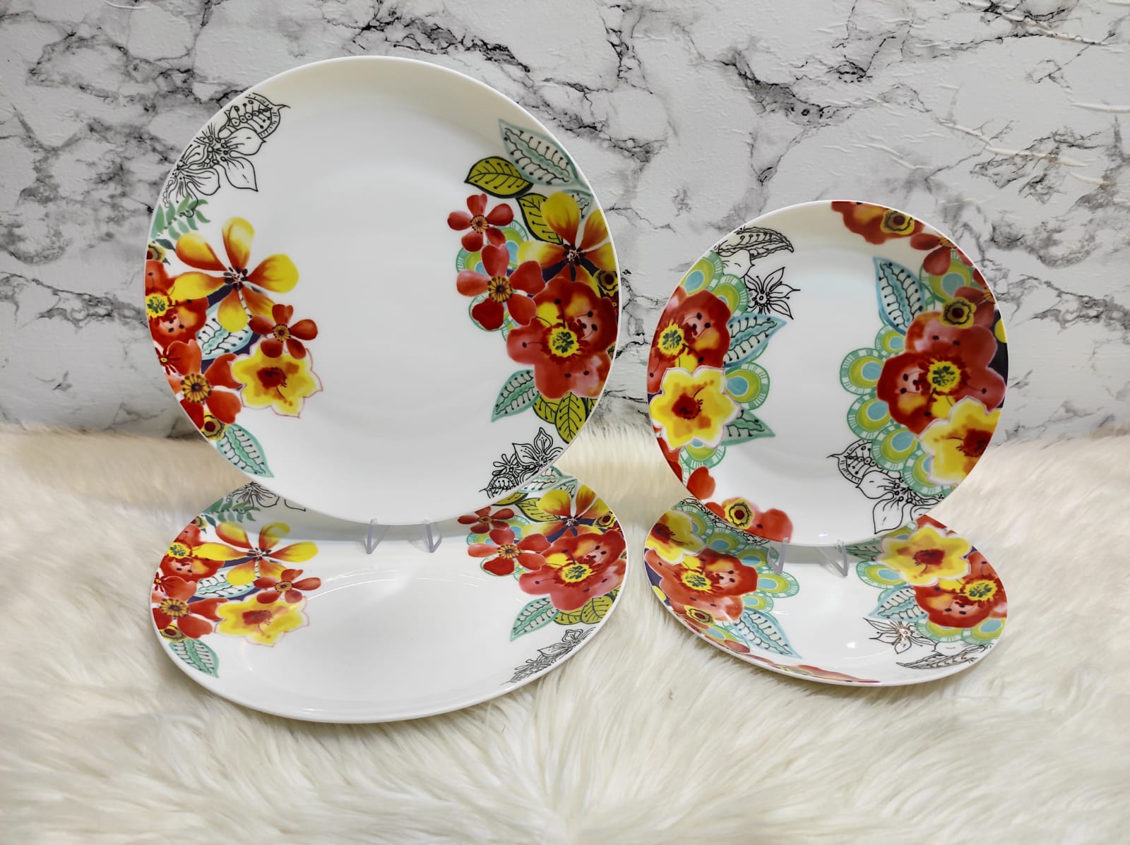 *NEW ITEM* (SET OF 2) HIGH QUALITY LUXURY ELEGANT DESIGN CERAMIC DINNER ...