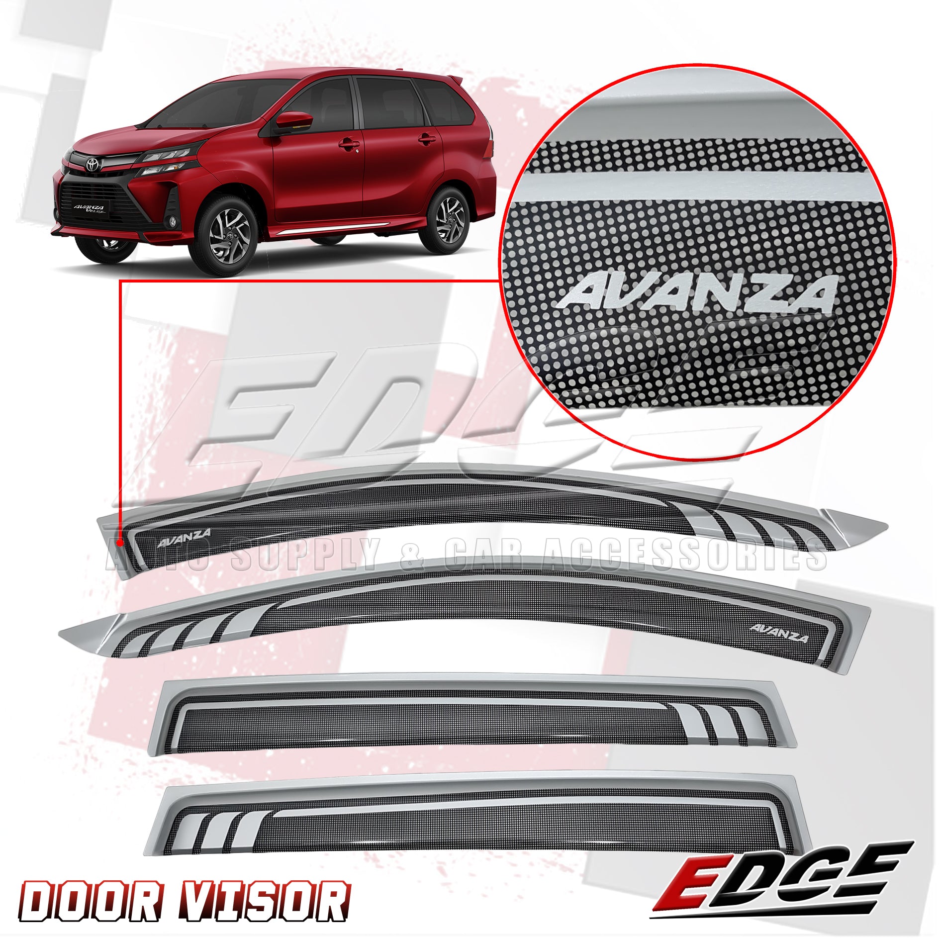 Toyota AVANZA 2019-2021 Door Visor (2 Tone - SBC) // vent window sun ...