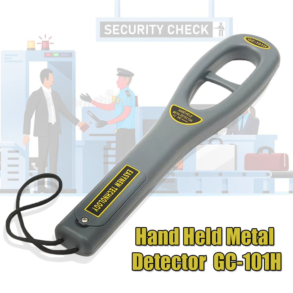 GC101H Portable Hand Held Metal Detector Body Scanner Security ...