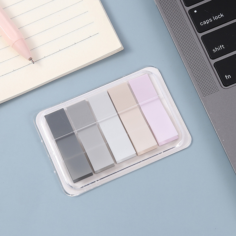 Nodetud 100 Sheets Color Transparent Fluorescent Sticky Note Flags Tabs ...