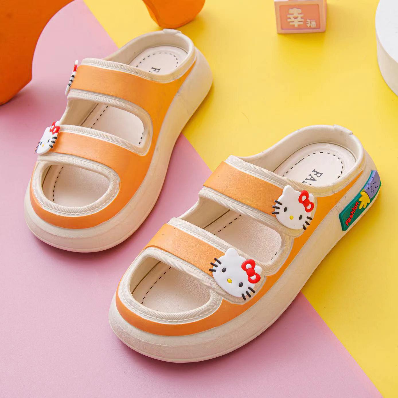 Korean style Hello Kitty design double braid Hello Kitty head ...