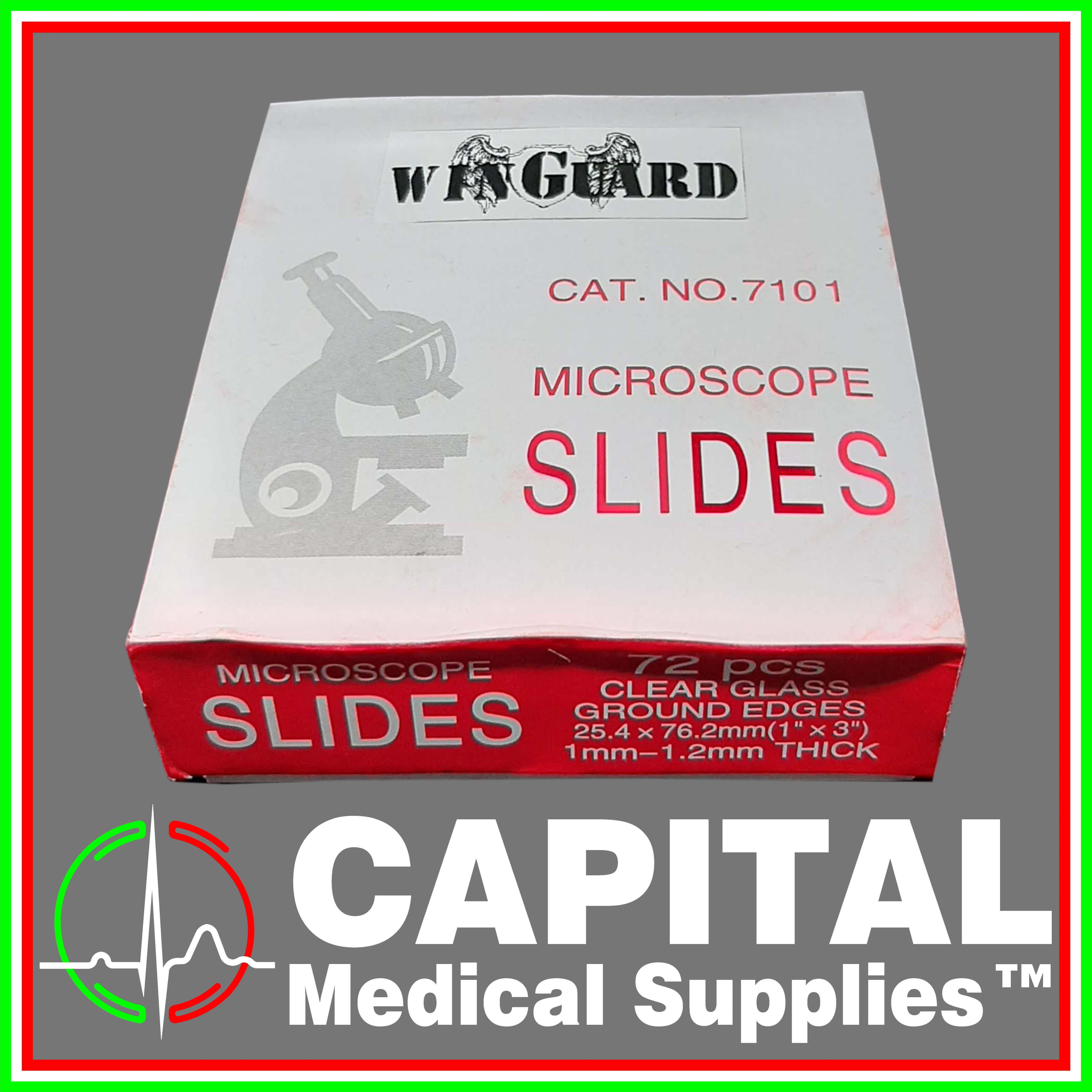 Microscope Slides, Clear Glass / Frosted, Ground Edges / Unground Edges ...
