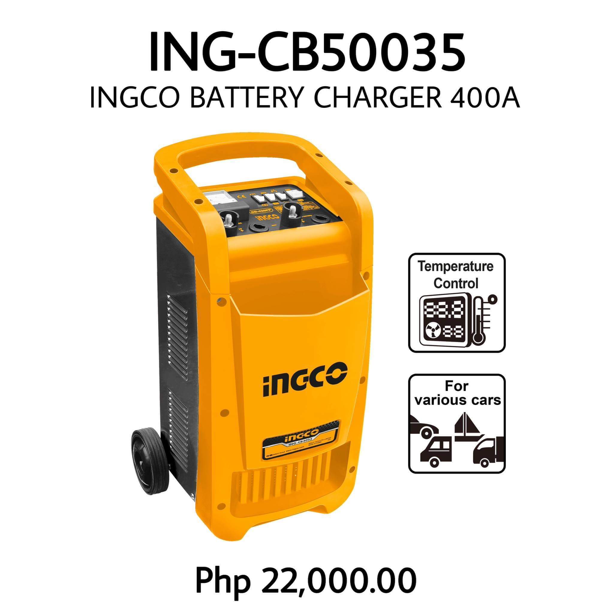 INGCO - BATTERY CHARGER 400A (ING-CB50035) | Lazada PH