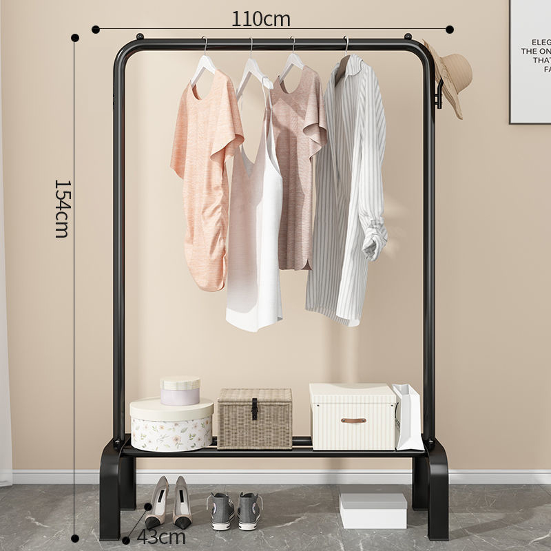 Muto【COD】Floor Folding Coat Rack Hanger Indoor Single Pole Double Pole ...