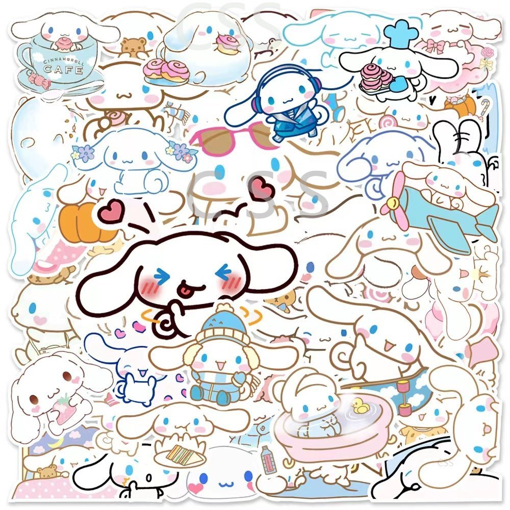 50Pcs/Set Cinnamoroll Waterproof Sticker Sanrio Character Graffiti ...