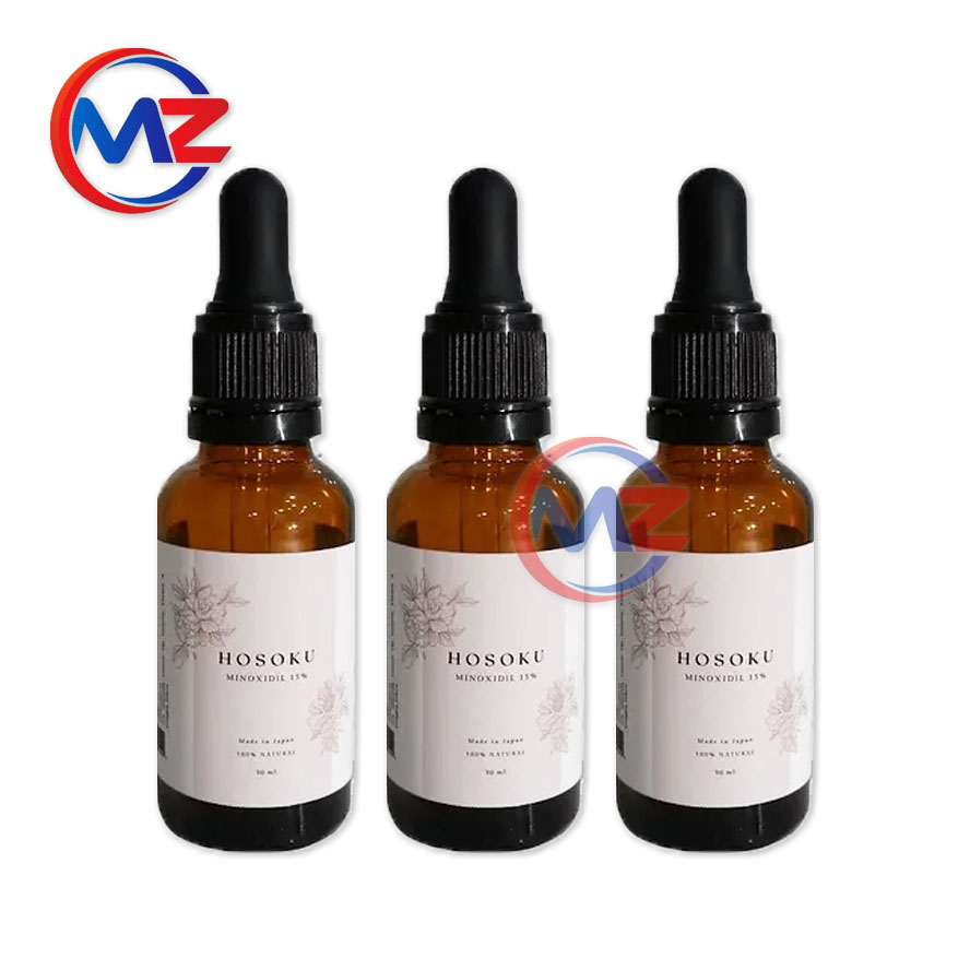 ( SET OF 3 ) Minoxidil 15% Hosoku Hair Growth(with collagen and castor ...