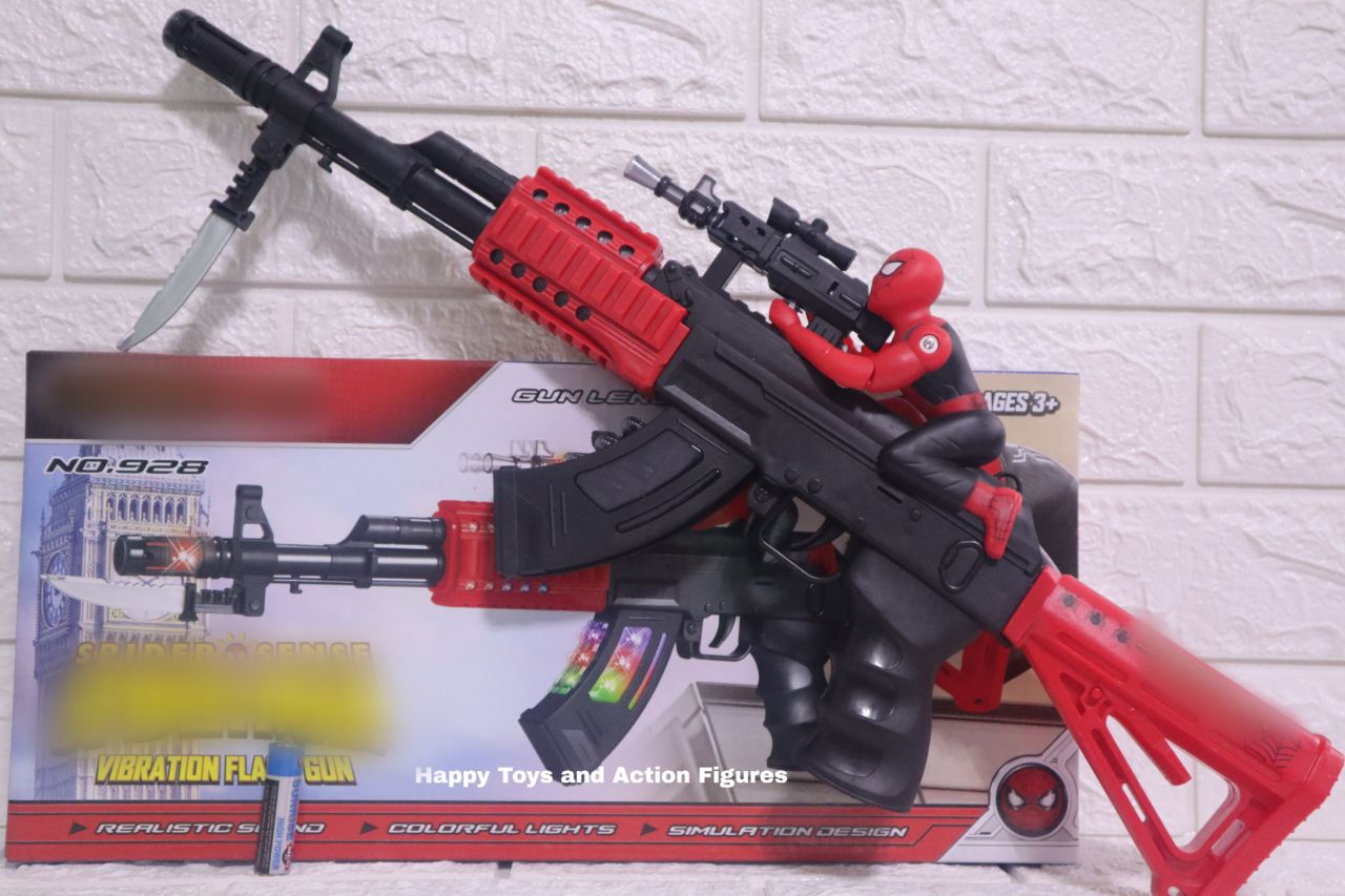 SPIDER.MAN L.IGHTS AND SOUND TOY GUN BATTERY OPERATED TOY FOR KIDS ...