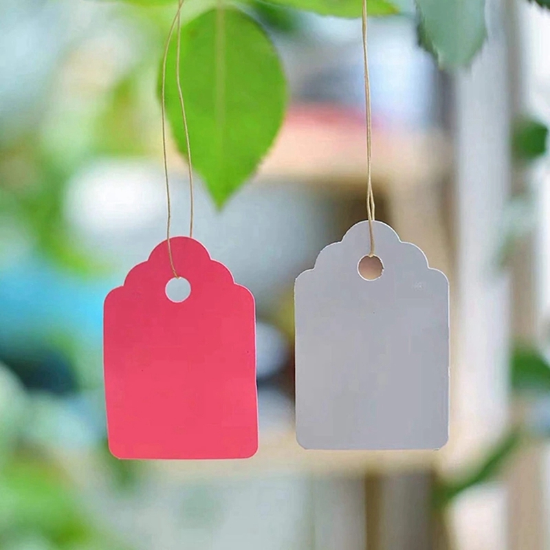 Waterproof Tags with String Plastic Reusable Plant Labels Hanging ...