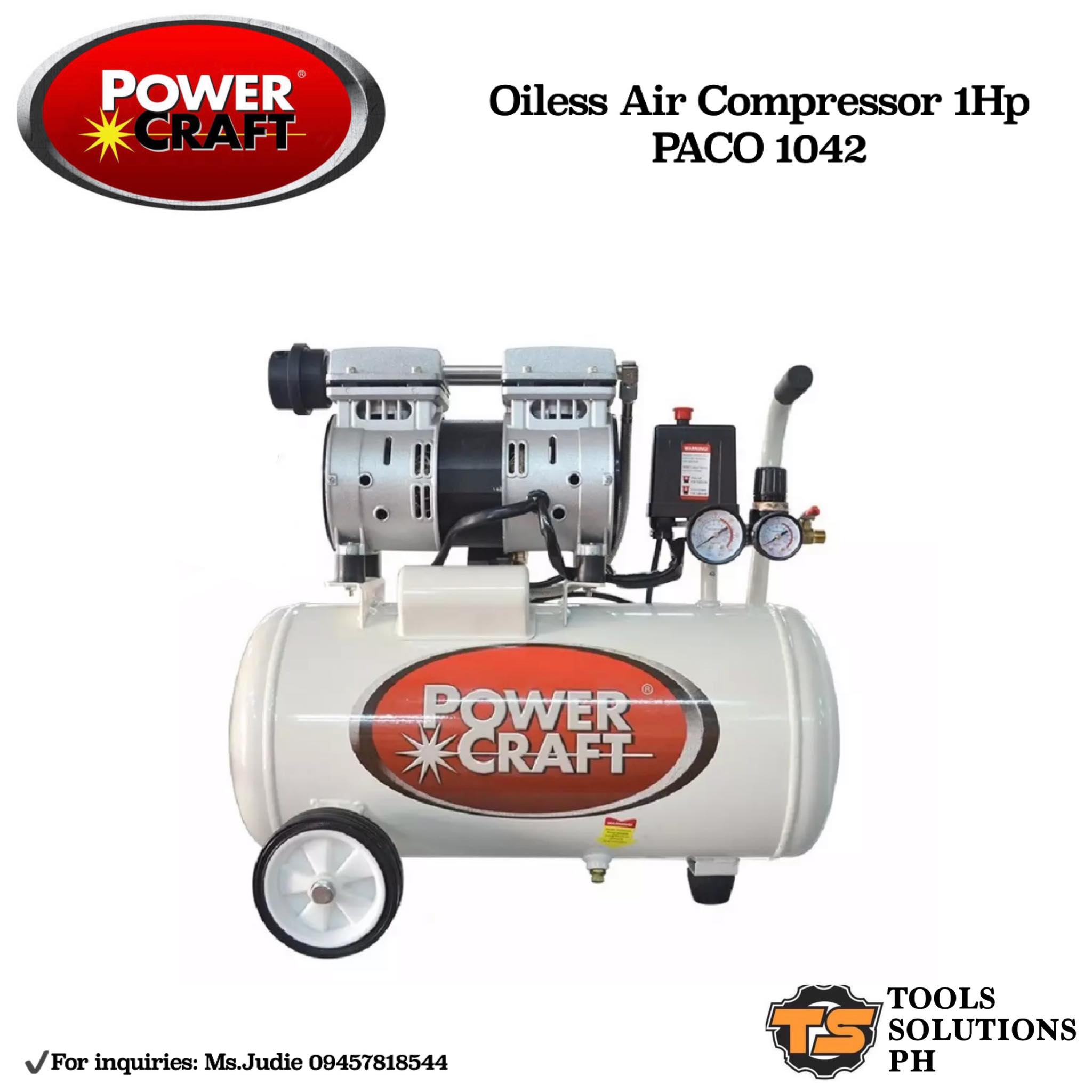 POWERCRAFT Oiless Air Compressor 1HP PACO 1042 | Lazada PH