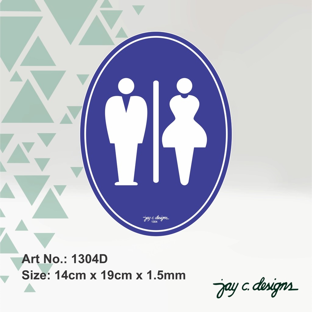 【Ready Stock】 Acrylic Sign Male and Female Restroom Signage 1304 ...
