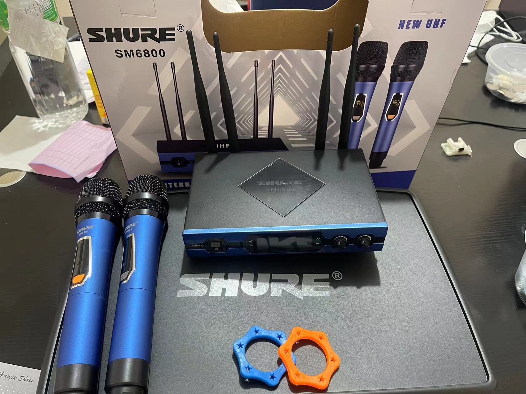 SHURE DUAL CHANNEL TRUE DIVERSITY WIRELESS MICROPHONE SYSTEM SM6800 ...