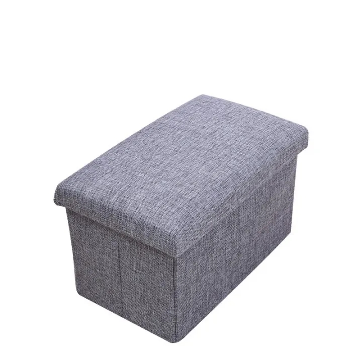 Fabric Versatile Storage Stool Folding Can Sit Shoe Bench Footstool ...