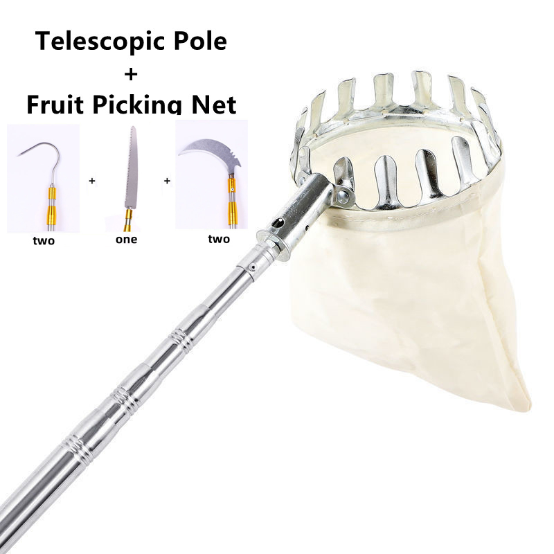 Yoqu Adjustable Fruit Picker Steel High-altitude Fruit Picking Rod ...
