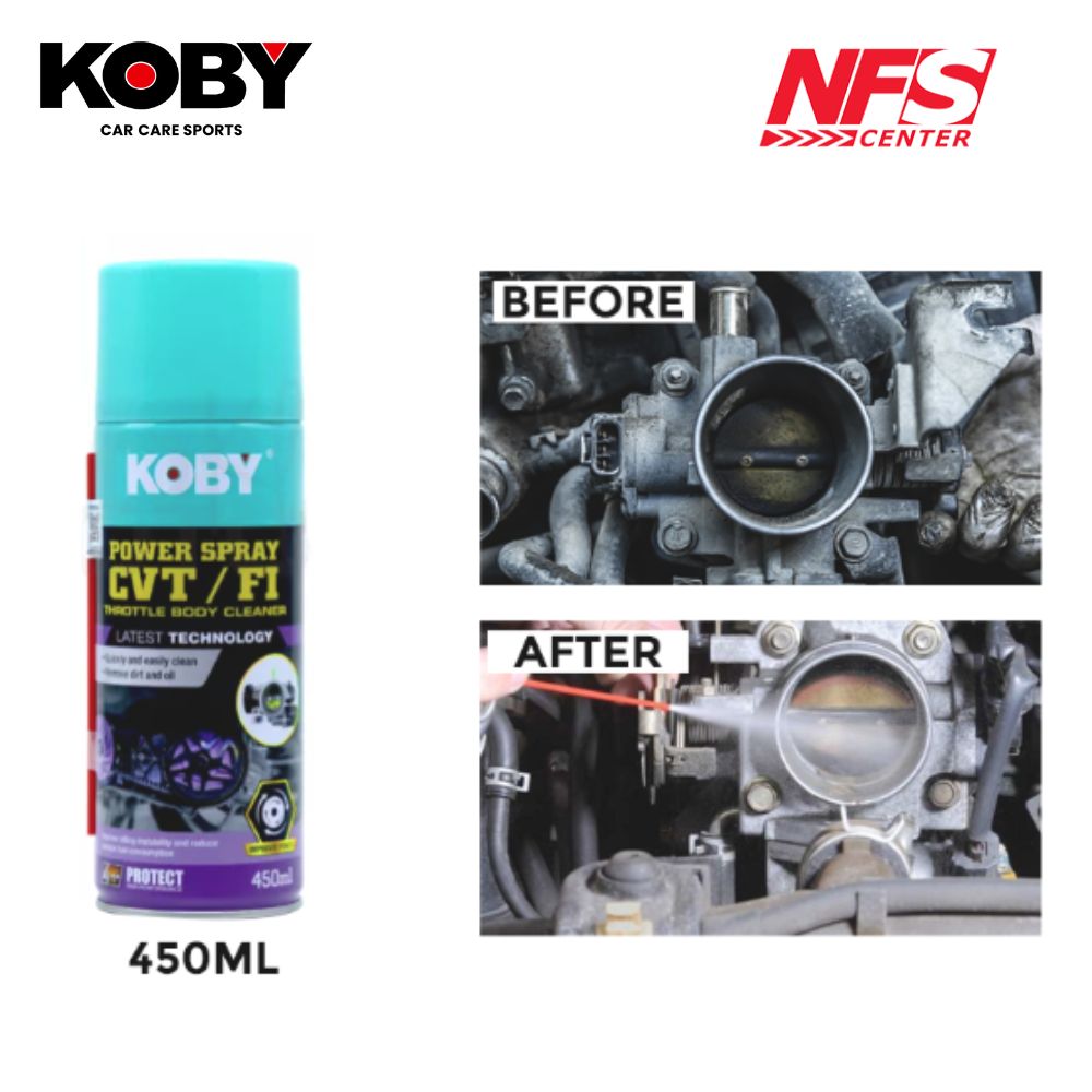 KOBY Power Spray CVT/FI Throttle Body Cleaner in 450ml/600ml | Lazada PH