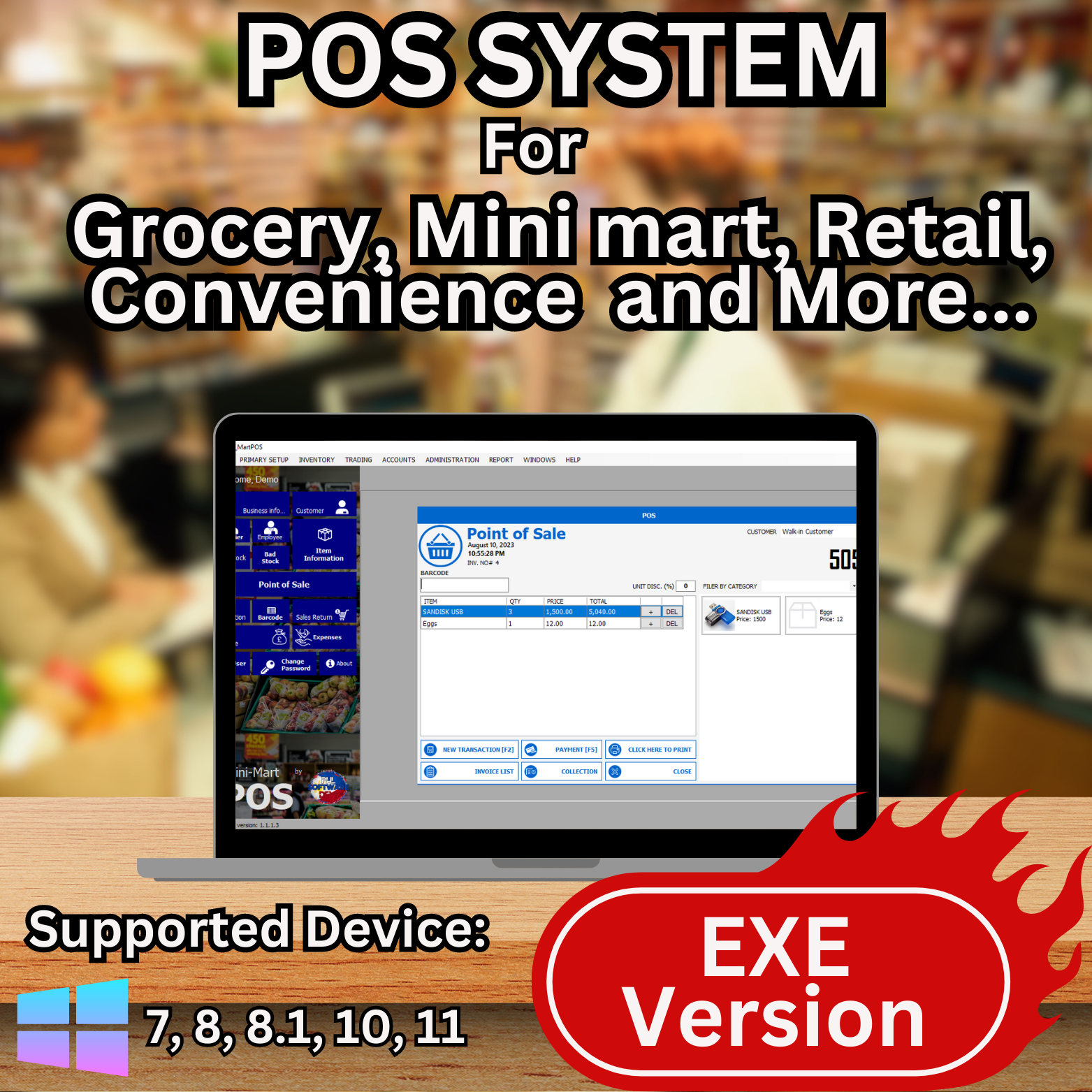 Mini-Mart Pos System Management | Small and medium-sized Retail Store, Grocery, Merchandise ...