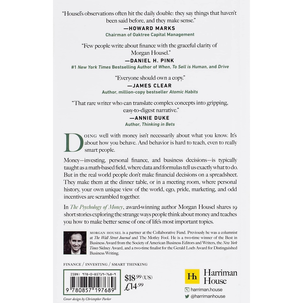 The Psychology of Money: Timeless lessons on wealth greed and happiness ...
