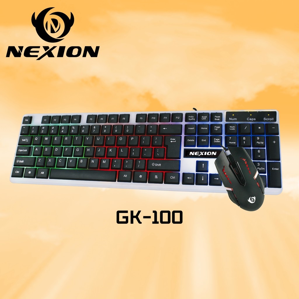 NEXION GK-100 Amazing Swiftness Rainbow LED Gaming Keyboard And Mouse ...