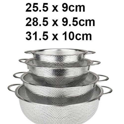 3set Colanders strainer basin double handle drain colander | Lazada PH