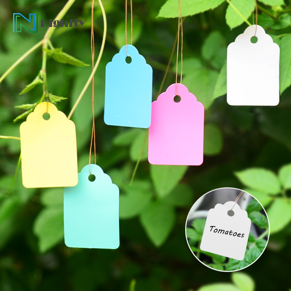 200pcs PVC Hanging Flower Plant Seed Name Tag Label Marker Sign Outdoor ...