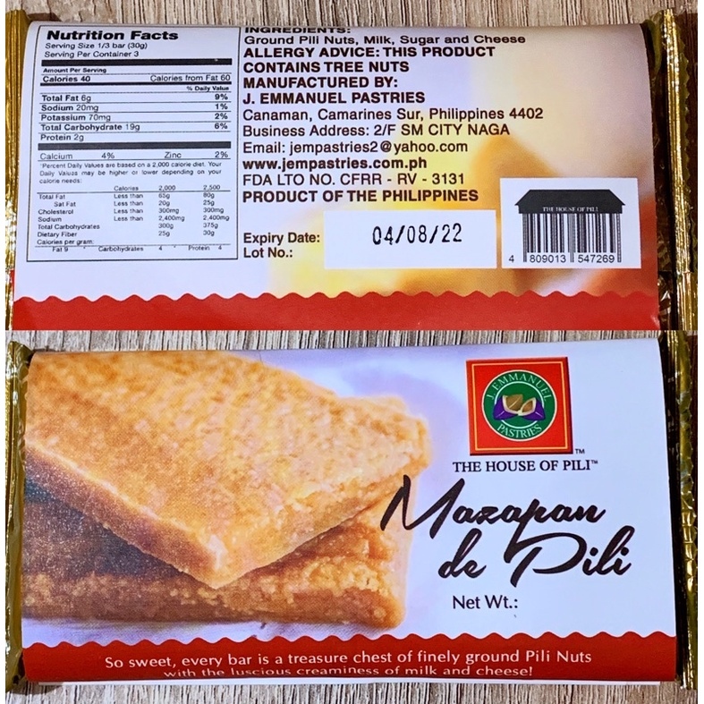Mazapan de Pili (3 Bars) - J. Emmanuel | Lazada PH