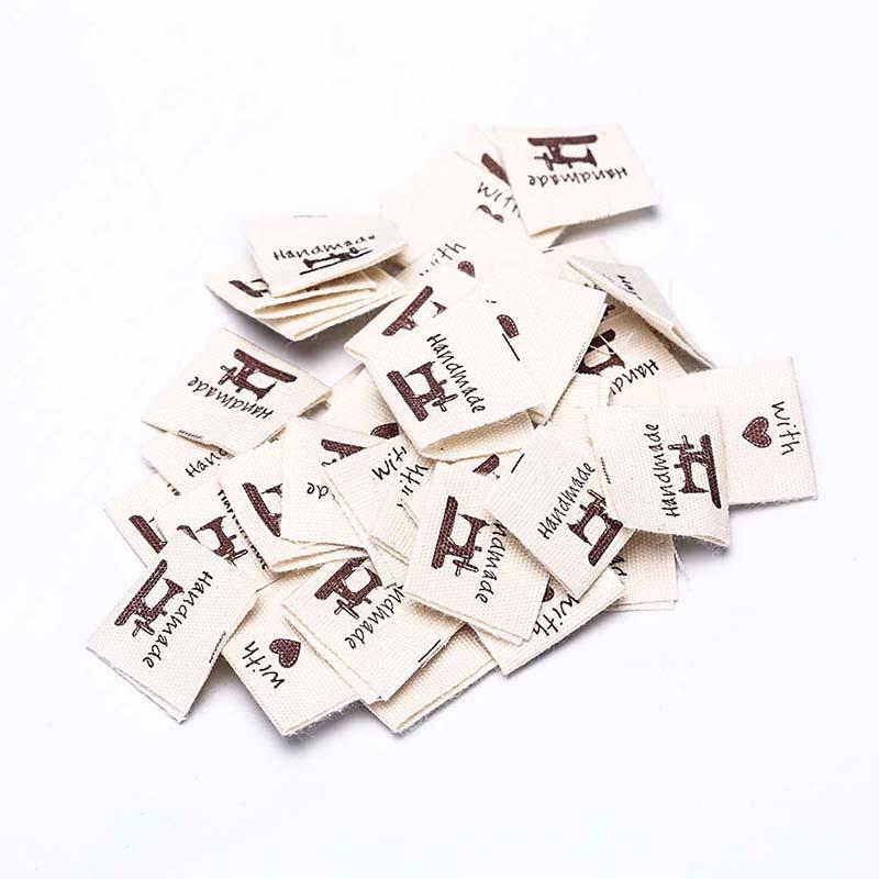 TANG 50pcs Handmade labels tags fabric making sewing crafts for clothes ...