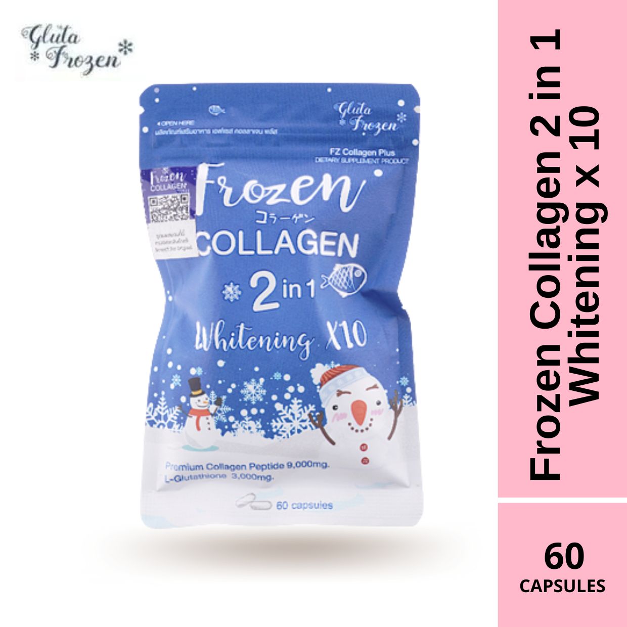 Frozen Collagen 2 in 1 Whitening x10 - 60 capsules ( Direct Thailand ...
